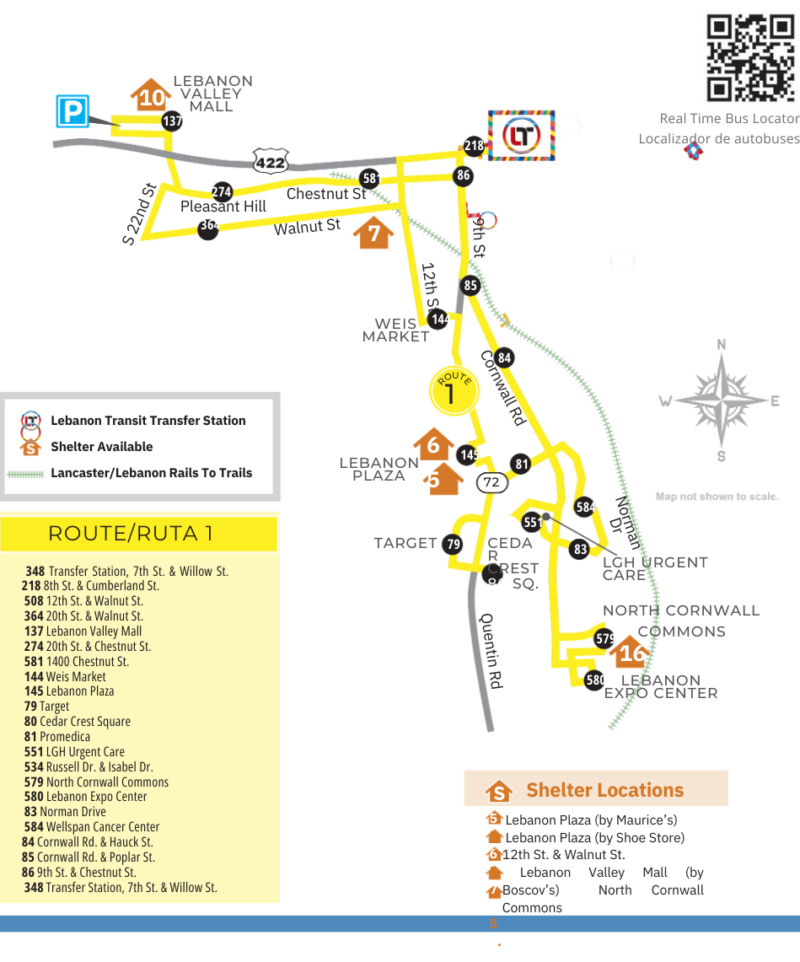 Bus Routes in Lebanon County - Lebanon Transit | Public Transportation ...