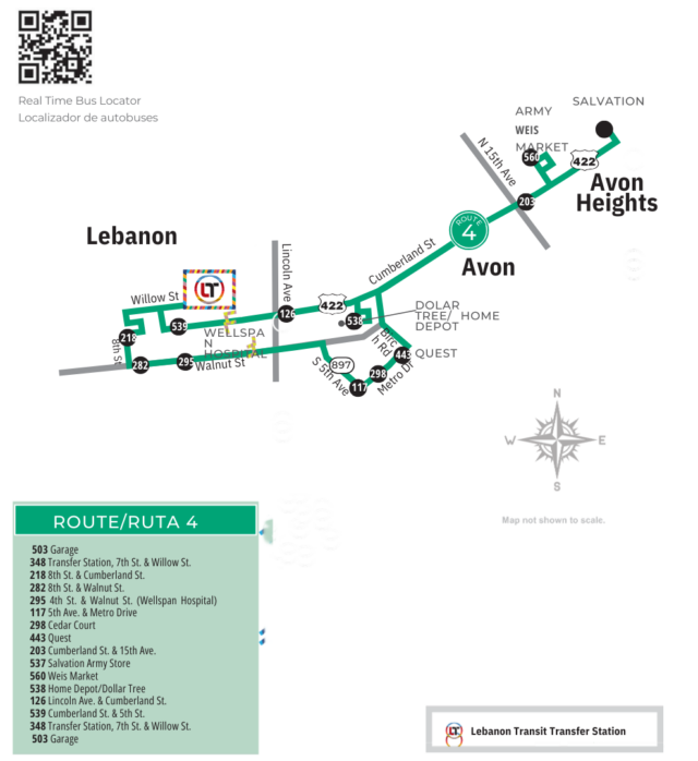 Bus Routes in Lebanon County - Lebanon Transit | Public Transportation ...