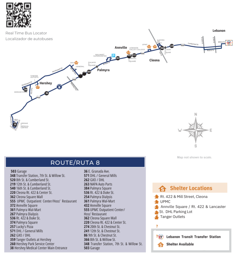 Bus Routes in Lebanon County - Lebanon Transit | Public Transportation ...