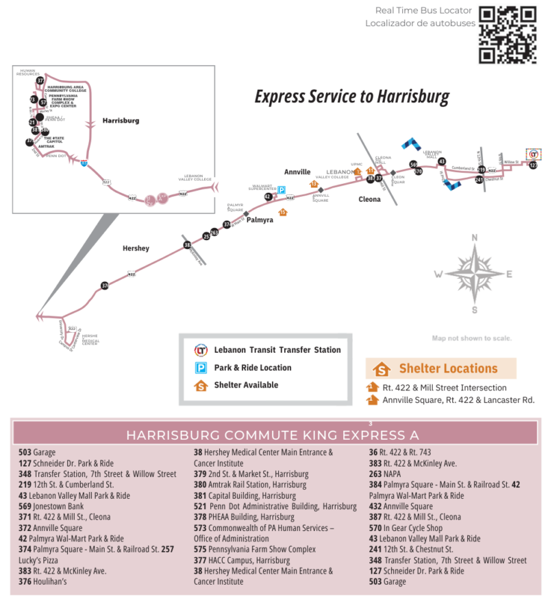 Bus Routes in Lebanon County - Lebanon Transit | Public Transportation ...